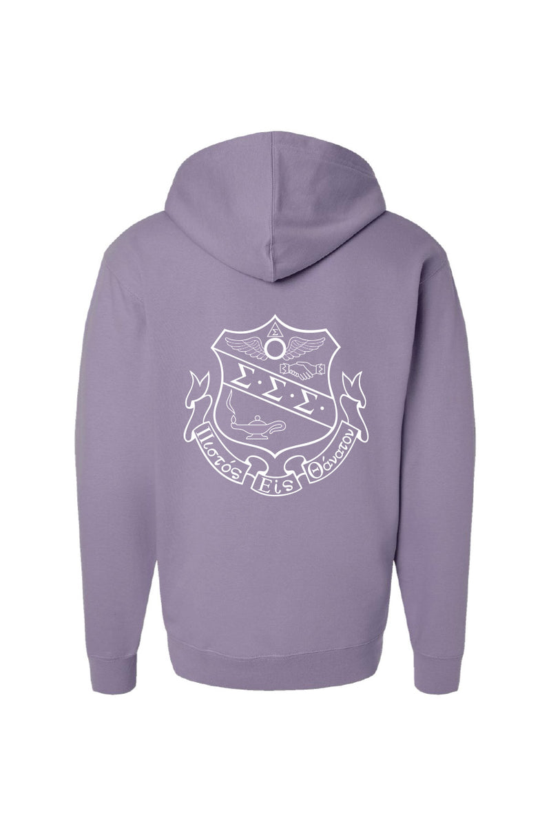 Plum Crest Hoodie – Purple & Pearls - Tri Sigma