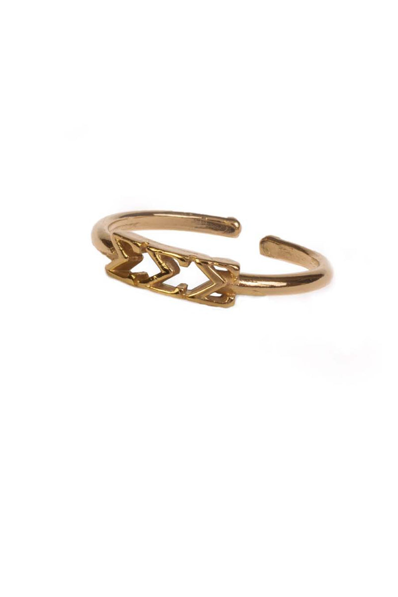 Tri Sigma Gold-Plated Ring – Purple & Pearls - Tri Sigma