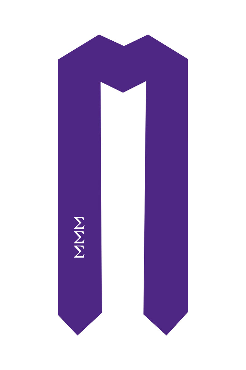 Purple Tri Sigma Graduation Stole – Purple & Pearls - Tri Sigma