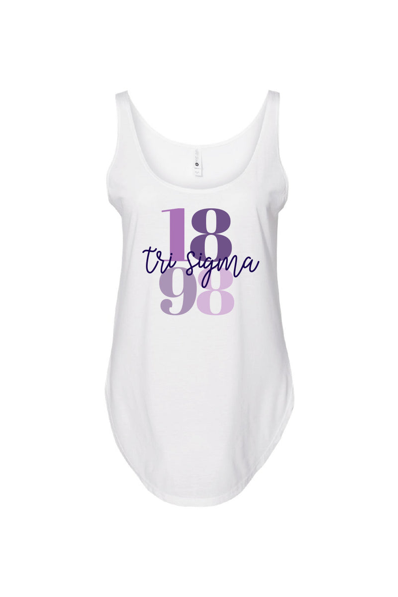 1898 Tank – Purple & Pearls - Tri Sigma