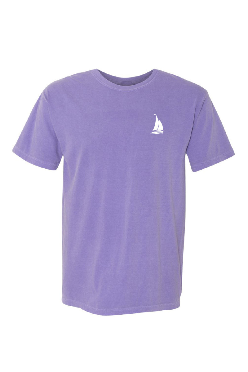 Violet Sailboat Tee – Purple & Pearls - Tri Sigma