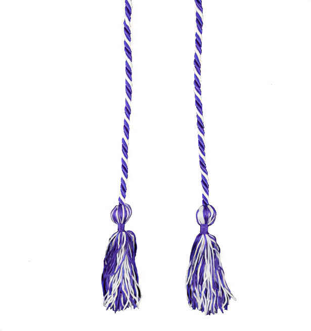 Tri Sigma — Purple & White Graduation Cord – Purple & Pearls - Tri Sigma